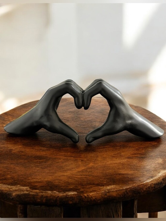 Amazon | Accents | Black Hand Heart Sculpture | Poshmark